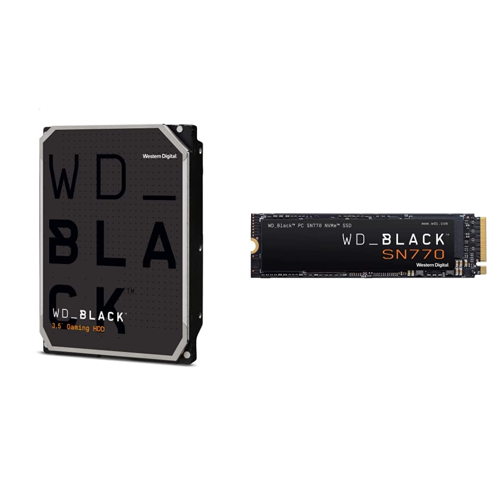 WD_BLACK Western Digital 4TB Performance Internal Hard Drive HDD & 1TB SN770 NVMe Internal Gaming SSD Solid State Drive - Gen4 PCIe, M.2 2280, Up to 5,150 MB/s - WDS100T3X0E