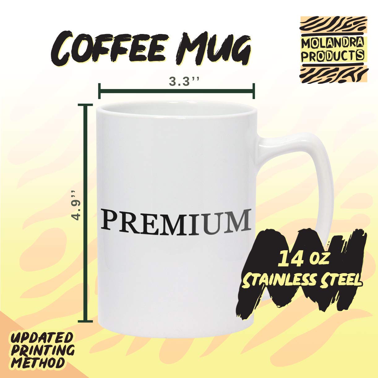 Molandra Products got officiator? - 14oz White Ceramic Statesman Coffee Mug