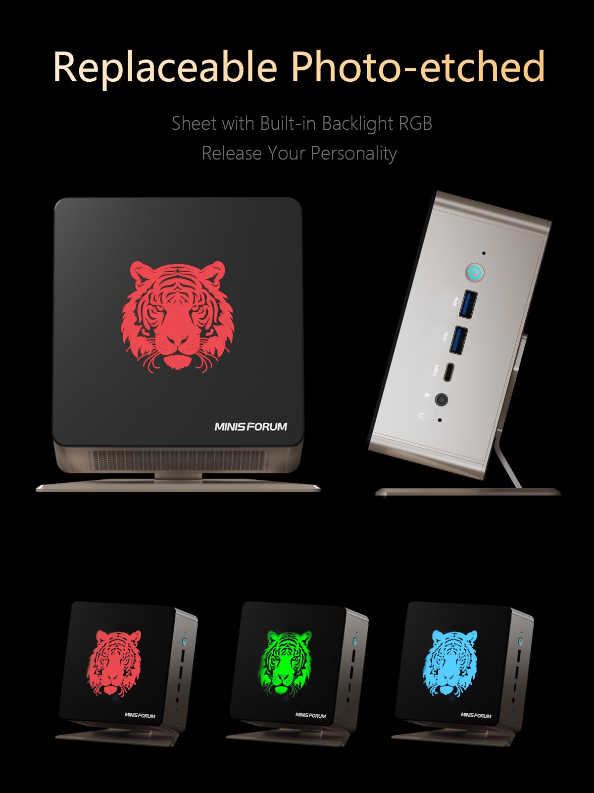 MINISFORUM Venus Series UM480 Mini PC AMD Ryzen 7 4800U Micro PC, DDR4 16G + 512G PCIe SSD, 2xHDMI, 1xUSB-C Triple 4K Outputs, 2.5G LAN, 4xUSB, AMD Radeon Graphics Small Form Factor