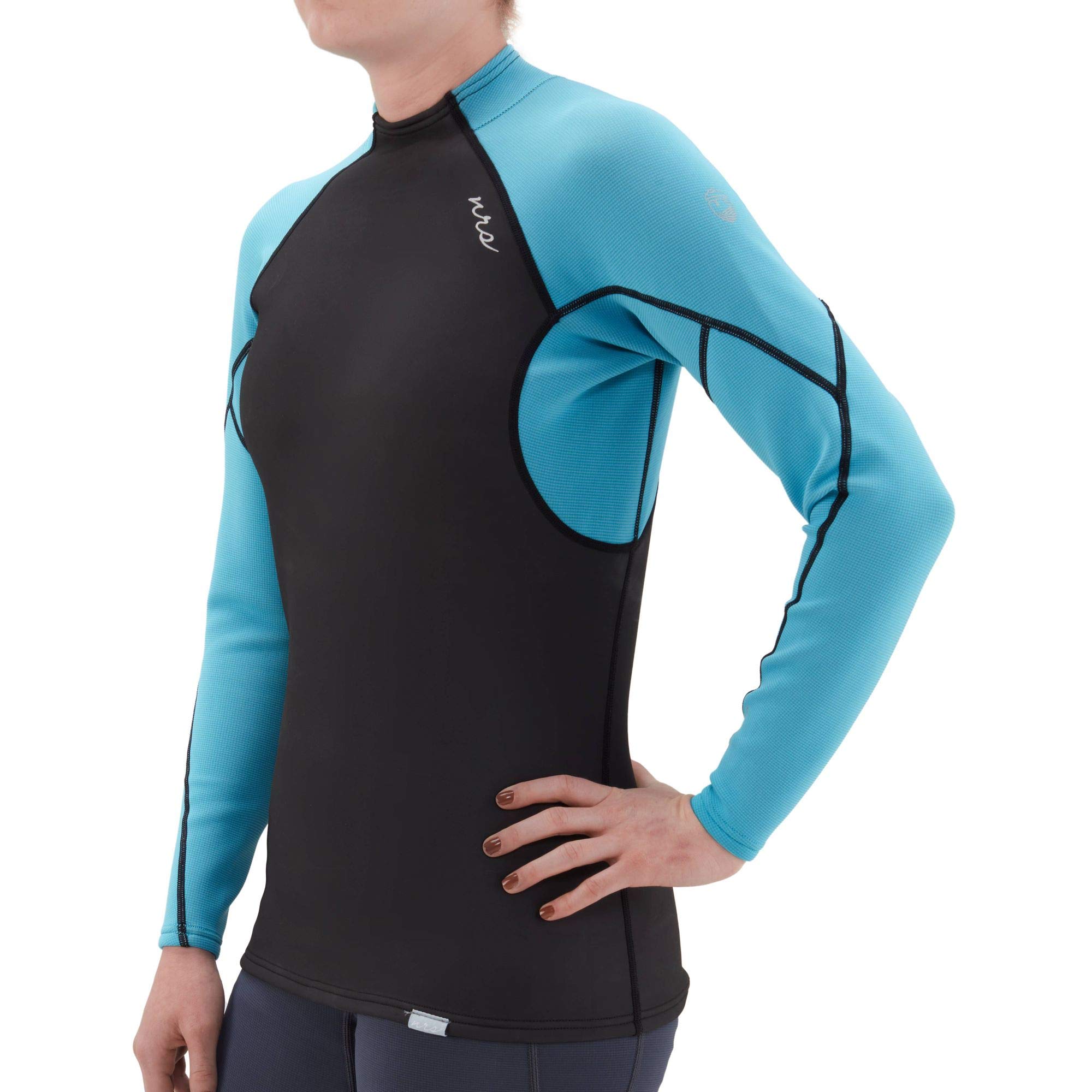 NRS Women's HydroSkin 1.0 L/S Shirt-Black-M