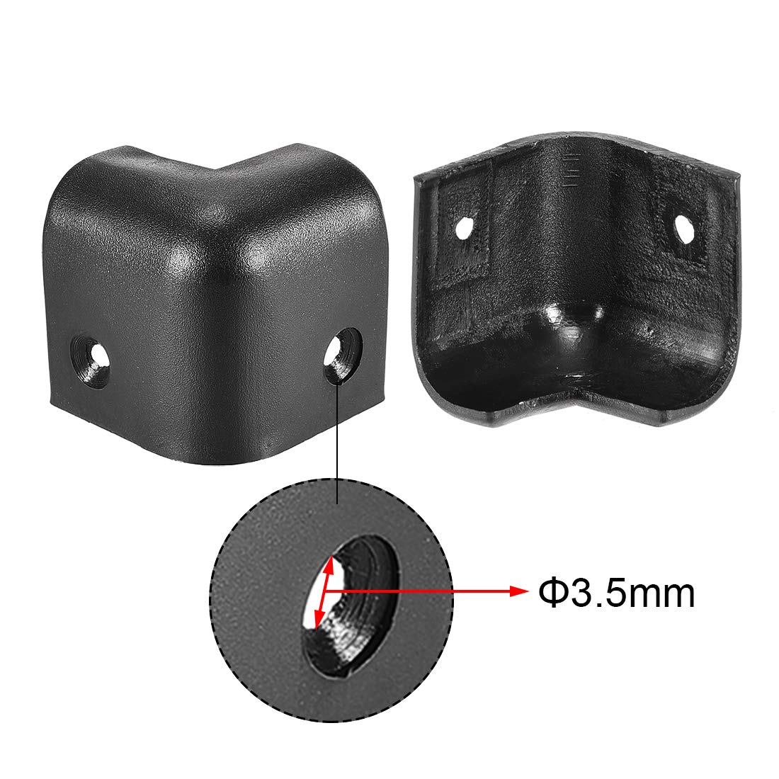 THJDZ Metal Corner Protectors for Wood，Speaker Corner Protectors Cabinet Edge Corner 1.14'' Speaker Stackable Guard Wrap Angle Case Protection 8pcs