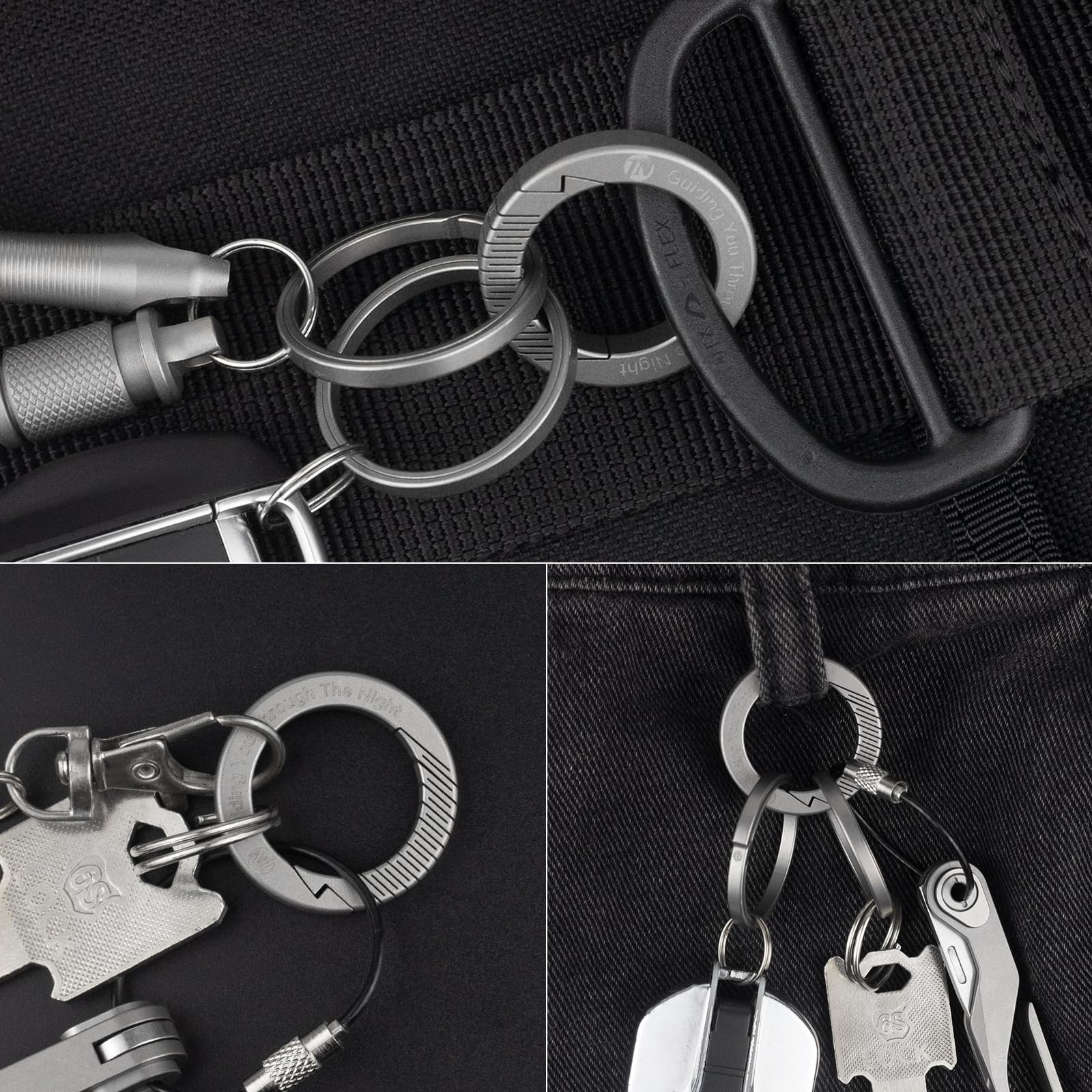 ThruNite Titanium Quick Release Keychain, Detachable Key Chains Men, Car Key Chain, Pull Apart Key Rings for Men and Women
