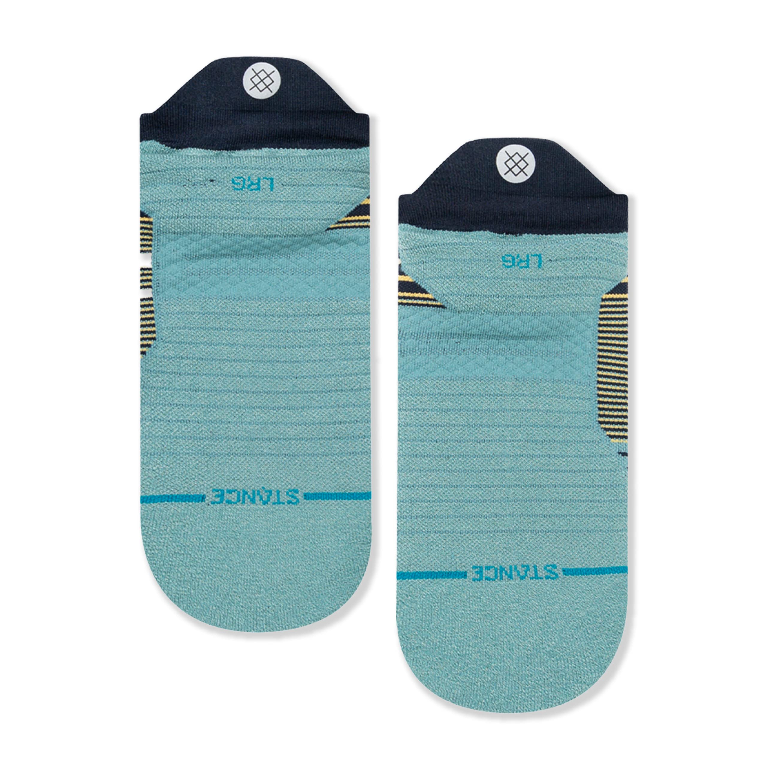 Stance Flounder Tab Light Cushion Run Sock Teal LG (US Men's Shoe 9-13, Women's Shoe 11-14)