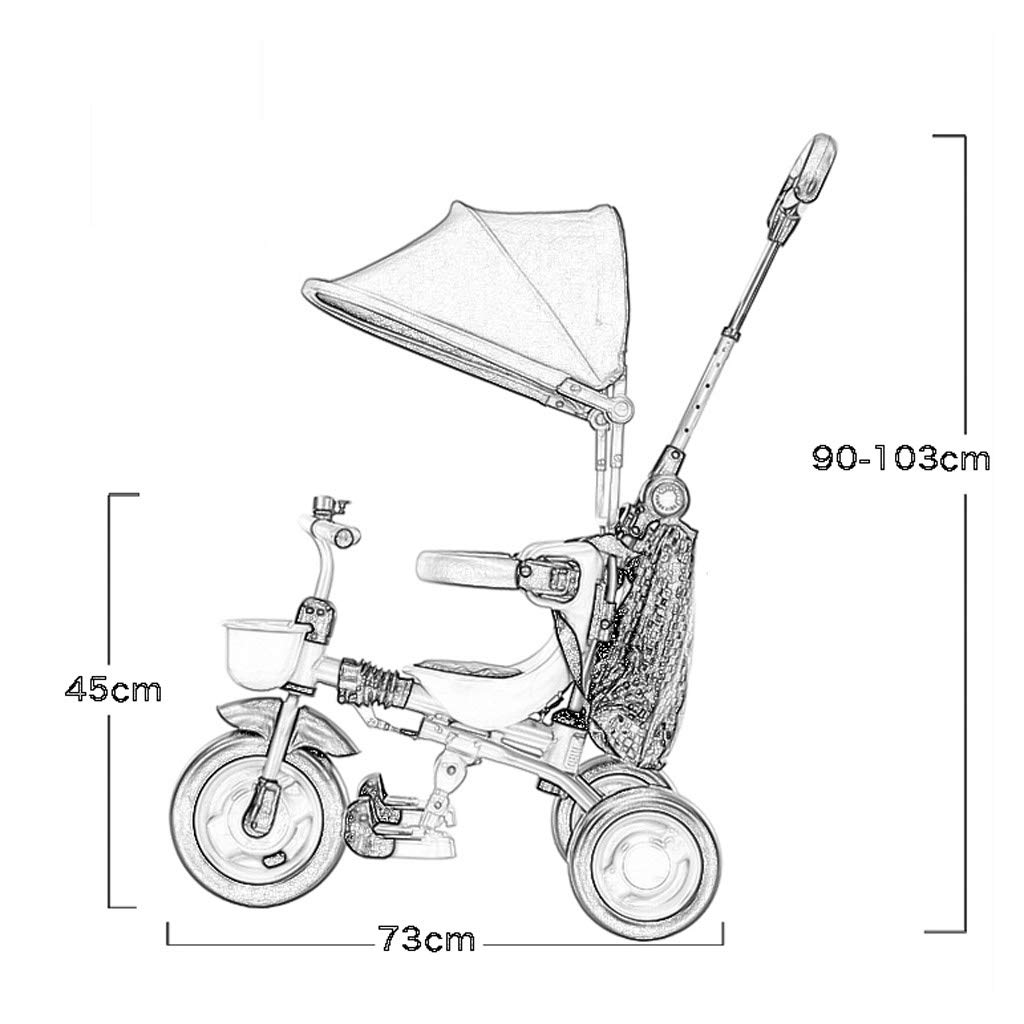 WDBBY Stylish and Practical Bicycles, Children's Tricycles, Children's Trolleys, Lightweight Folding Simple Trolleys