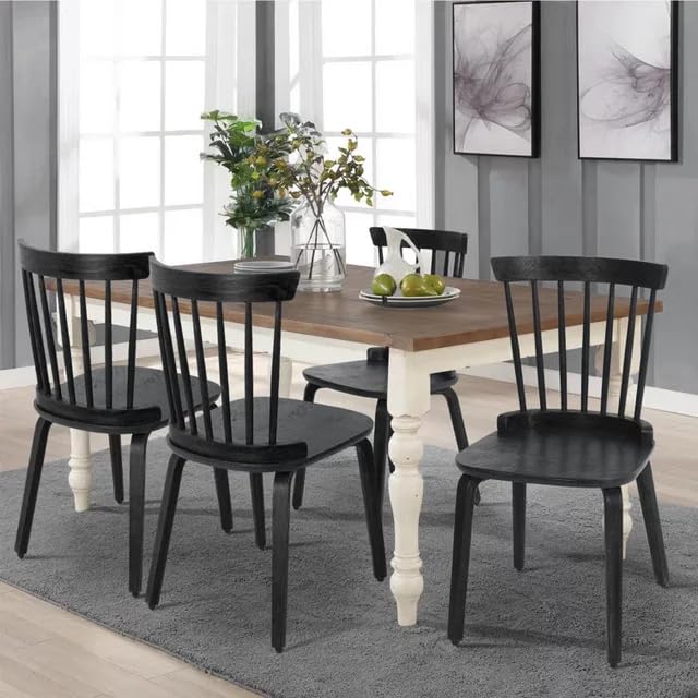 loniko DJWSY01 Dining Chairs, 2PCS, Black