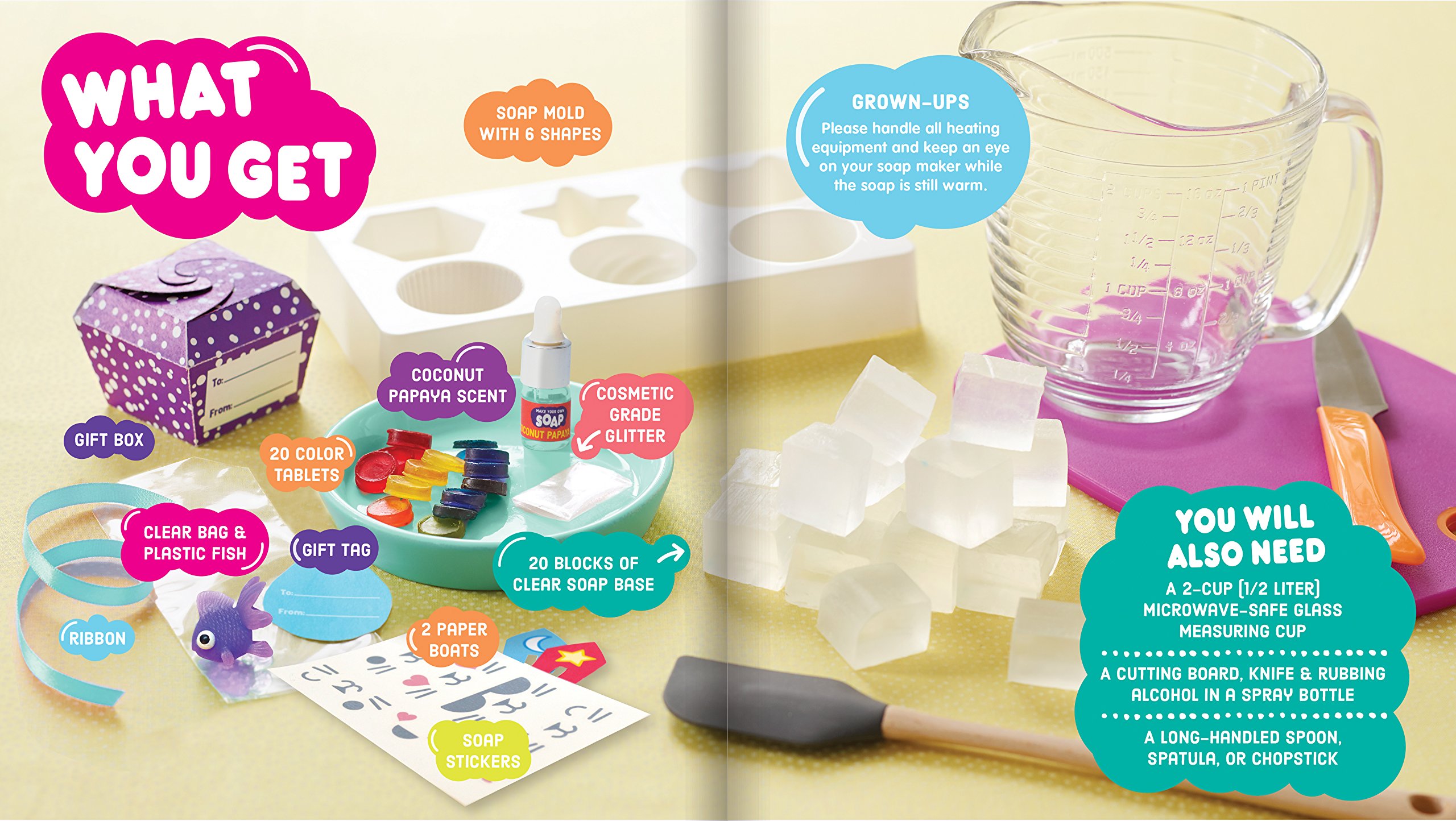 Make Your Own Soap (Klutz Activity Kit) for 72 months to 180 months includes blocks of clear soap base (20)