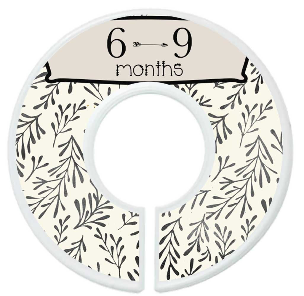Mumsy Goose Nursery Closet Dividers Closet Organizers Baby Clothes Dividers Monochrome Boho