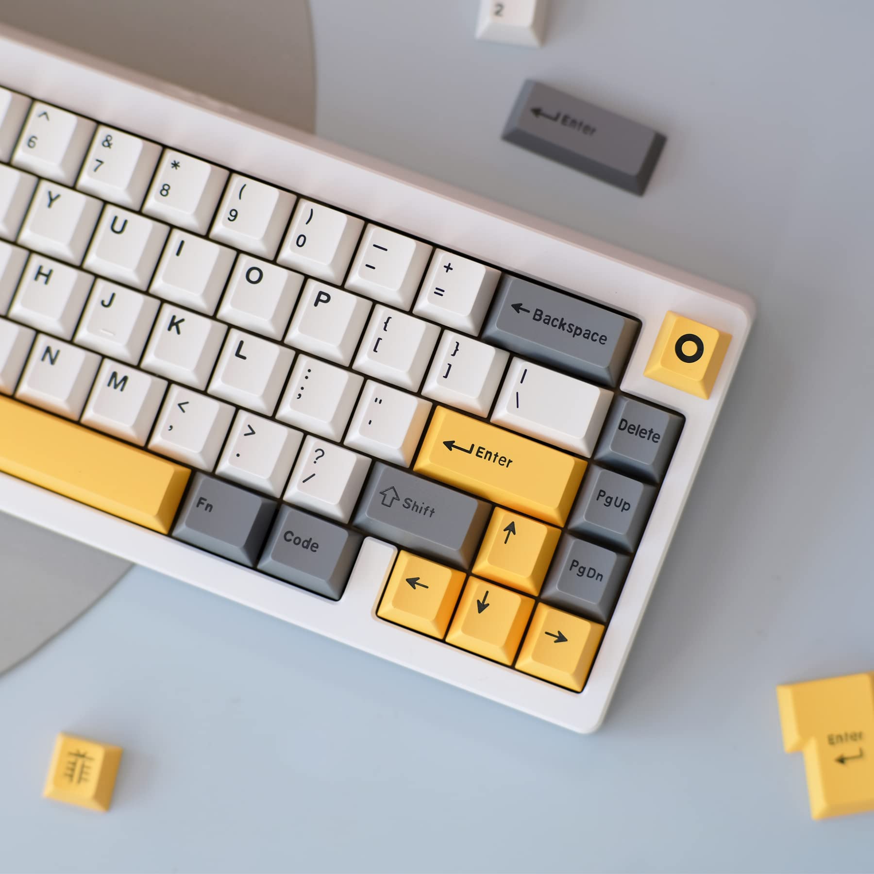 UniCusMech Cherry Profile Keycaps Double Shot ABS 173 Keys ANSI & ISO Layout Keycaps for Mechanical Gaming Keyboard Cherry MX Switches (Heavy Industry)