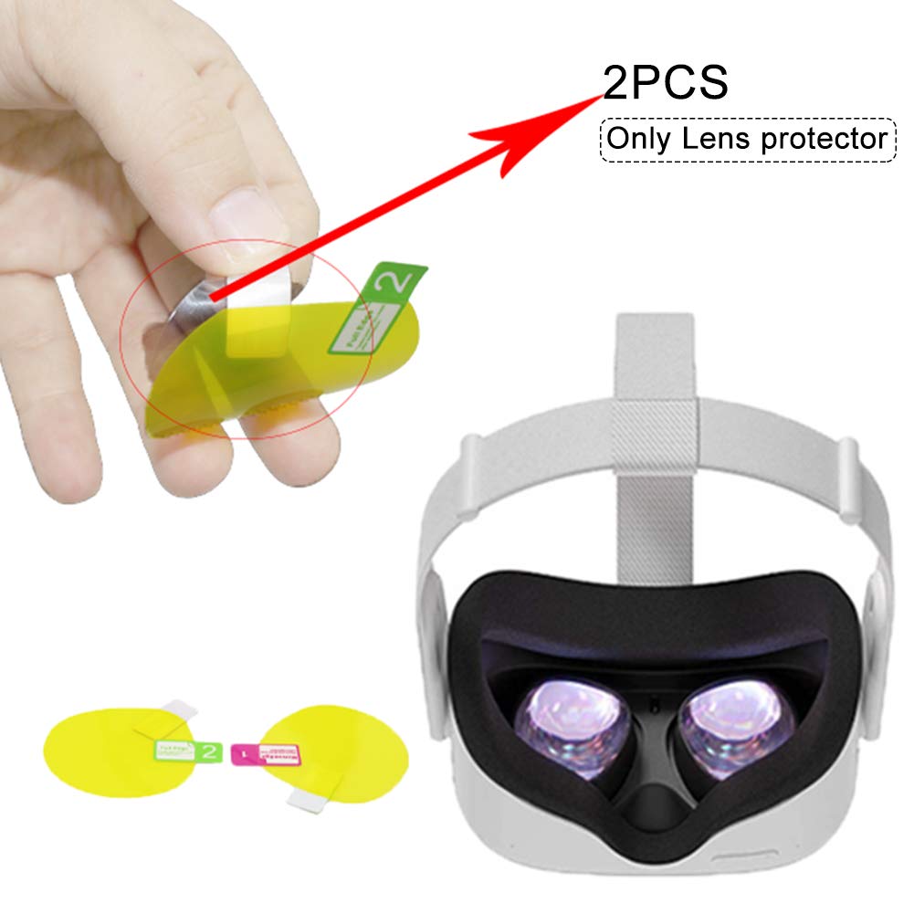 ompait 1Pair Lens Protective Film VR Screen Protector for Quest 2 Waterproof Anti-Fingerprint Anti-Scratch