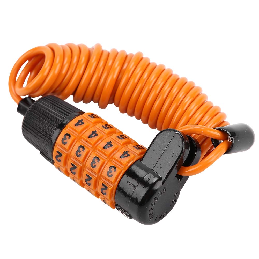 Shanrya Alloy Steel Practical Bicycle Lock Lock for Mainstream Bike Bike Road Bikes Suitcase.(Orange)
