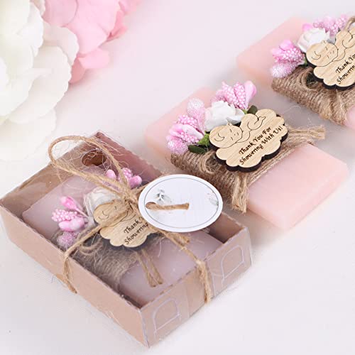 Set of 10 Handmade Scented Soap Baby Shower Favors for Girls, Vegan Soap Baby Shower Favors for Guests, Baby Shower Party Favor for Girl, Baby Shower Decorations (Rose-Pink Color, Baby)