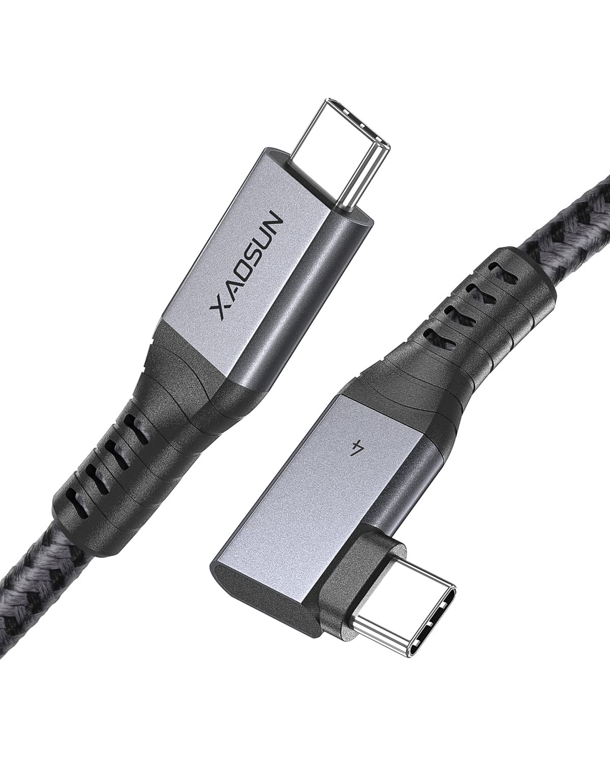 Thunderbolt 4 Cable, Right Angle Thunderbolt 4 Cable with 8K@30Hz Display/40Gbps Sync/100W Charging,Compatible with Thunderbolt 3/USB-C, for Macbook, imac, Thunderbolt Docking Station, External SSD