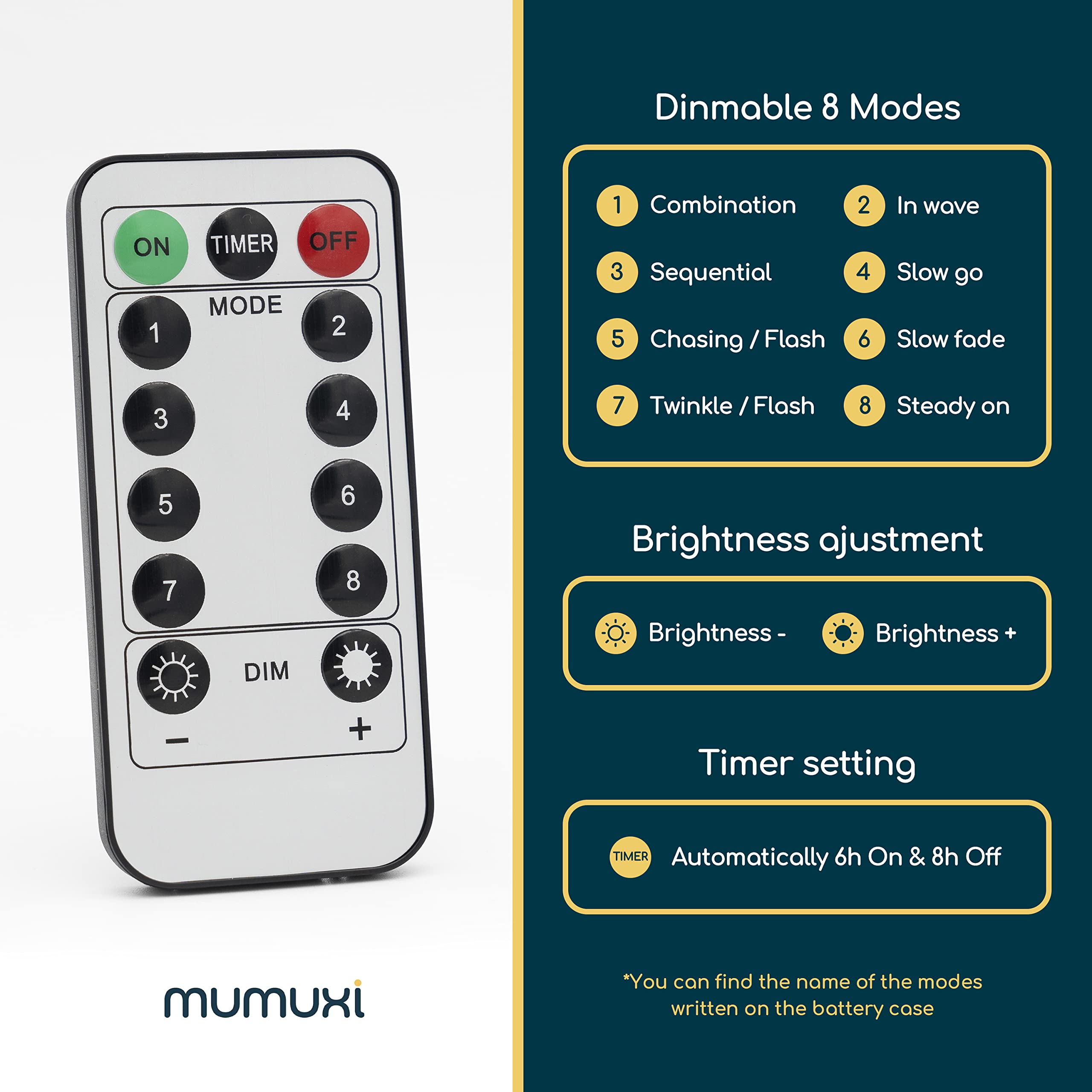 MUMUXI 33ft 100 LED Outdoor Fairy Lights, Timer Battery Operated Twinkle Lights with Remote [2 Pack], Christmas Outdoor String Lights Battery Operated, White Warm Outdoor Twinkle Lights Waterproof