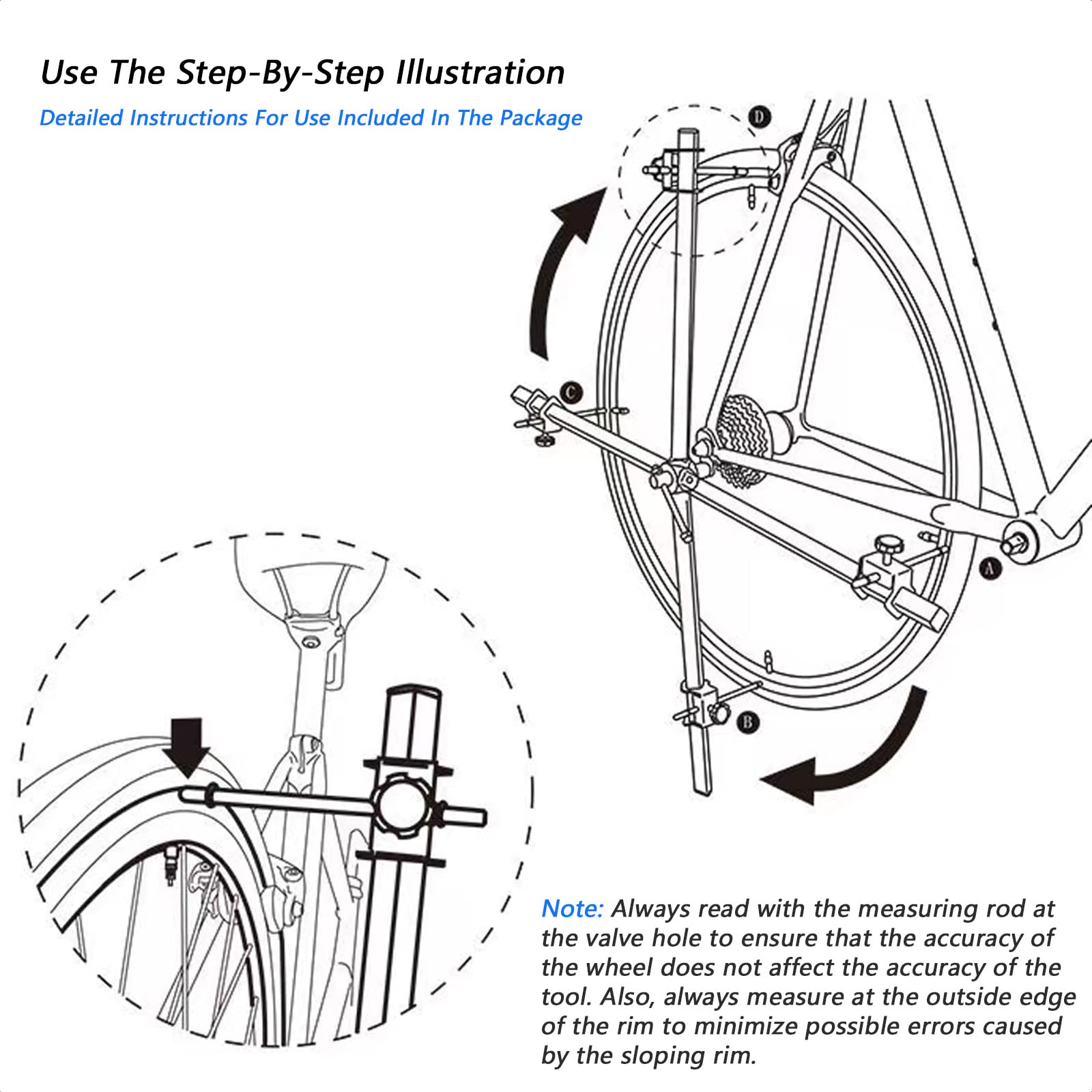 TISEKER Bicycle Derailleur Hanger Alignment Gauge Tool for Road Bike, Mountain Bicycle, MTB Frame Rear Dropout Derailleur