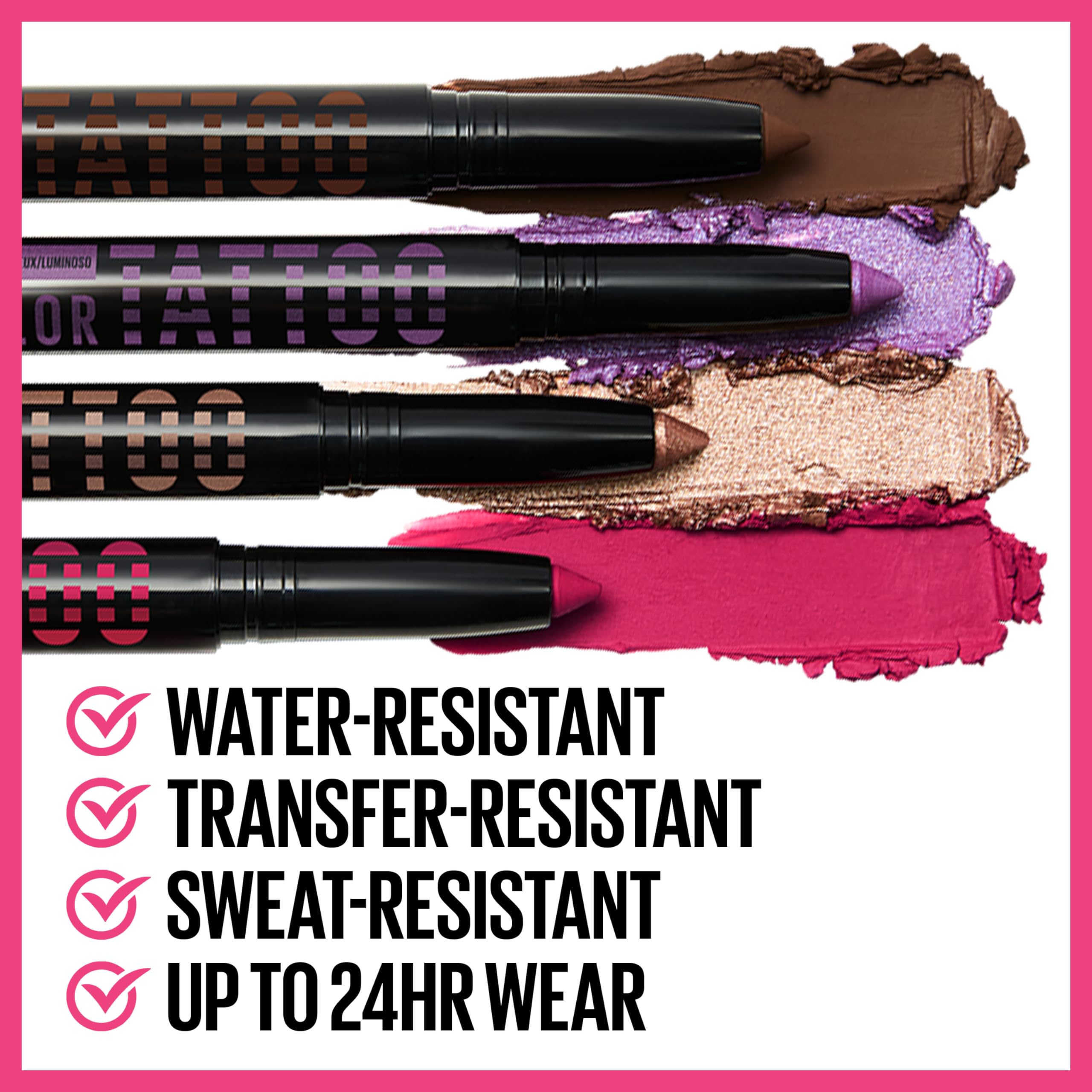 MAYBELLINE Color Tattoo Longwear Multi-Use Eye Shadow Stix, Eye Makeup, I am Inspired (Rose Gold Shimmer)