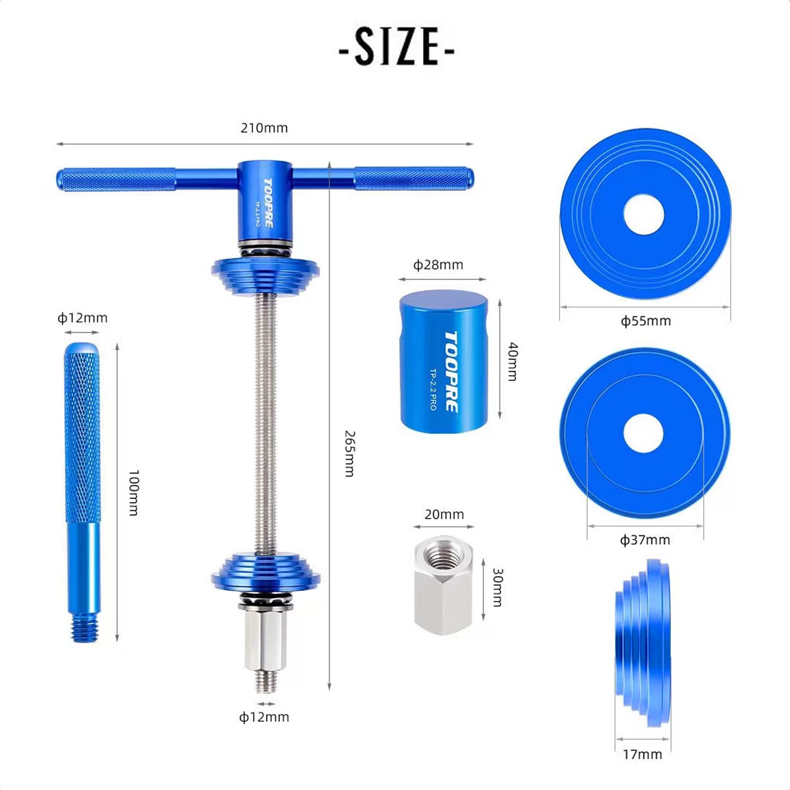 TISEKER Upgraded Version - Bike Headset Cup and Bottom Bracket Press Installation Tool, Head Parts Press-in Tool, BB Repair Tool for Mountain Bicycle, Road Bike, MTB