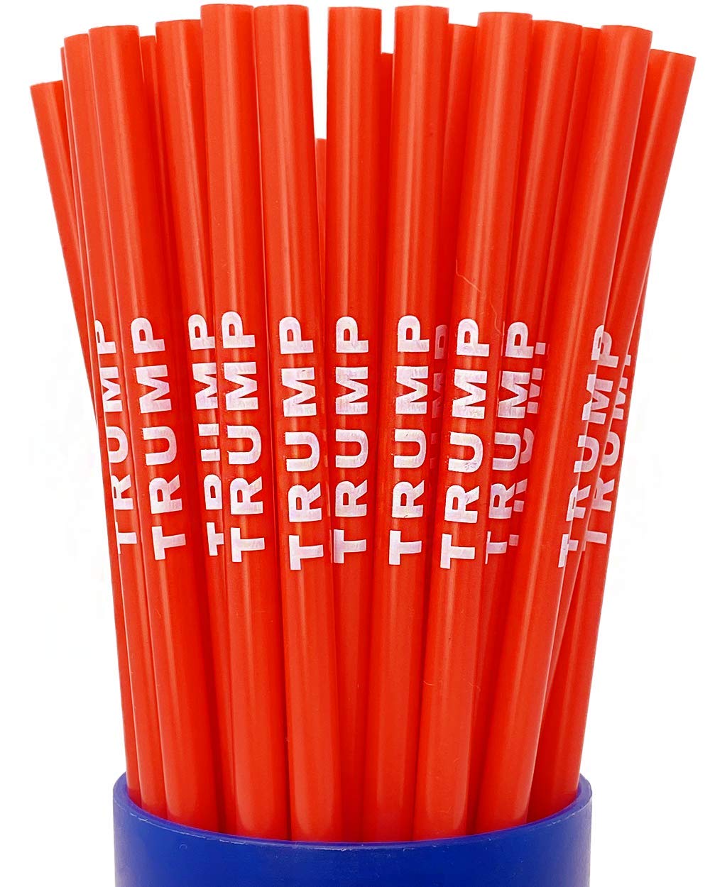 Trump Straws (New Version Reusable Straws)- Approved Red and White Party Reusable Plastic Drinking Straws BPA free - Pack of 10