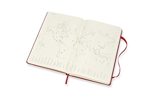 Moleskine Classic 12 Month 2022 Weekly Planner, Hard Cover, Large (5" x 8.25"), Scarlet Red