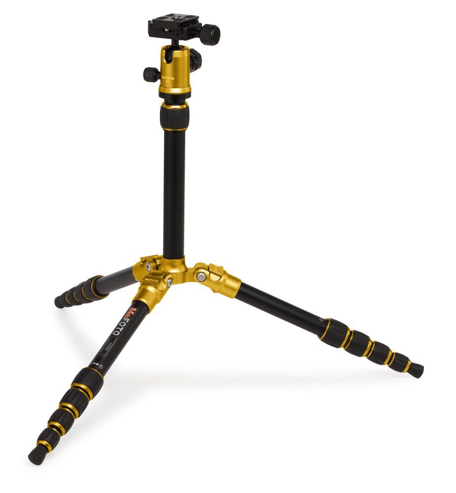 MeFOTO Classic Aluminum Backpacker Travel Tripod Kit - Hot Yellow (A0350Q0Y)
