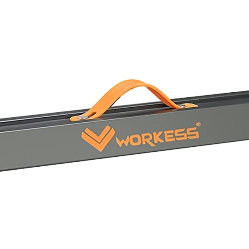 WORKESS Saw Horses 2 Pack, Heavy Duty Folding Portable Saw Horses Table 2200 Lbs Load Capacity with 2x4 Support Legs, Fast Open Legs and Easy Grip Handle for Woodworking.