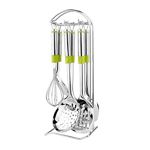 LMMDP Kitchen Truner Suit Cooking Shovel a Soup Spoon Scoop Colander Full Set Of Cooker Household Stainless Steel Kitchen Ware Seven