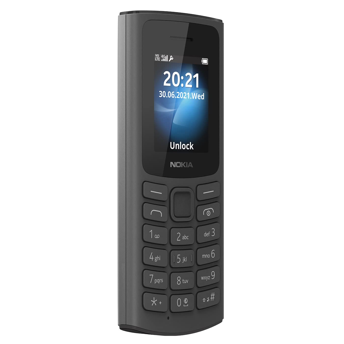 Nokia 105 4G | GSM Unlocked Mobile Phone | VoLTE | Black | International Version | Not AT&T/Cricket/Verizon Compatible