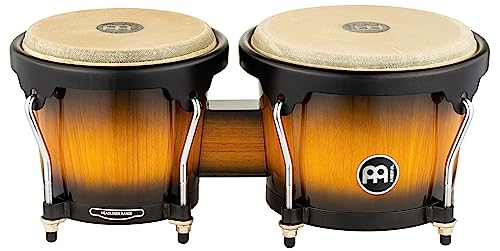 Meinl Percussion Bongos Hand Drum Set 6.75" and 8" with Hardwood Shells and Tuning Key β NOT Made in China β Headliner Series, 2-Year Warranty, Vintage Sunburst (HB100VSB)
