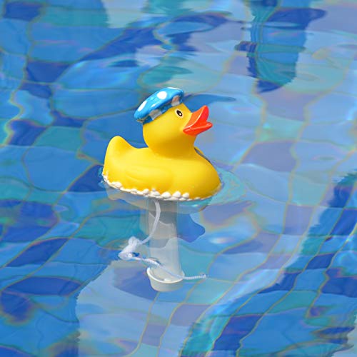 XY-WQ Floating Pool Thermometer, Large Size Easy Read for Water Temperature with String for Outdoor and Indoor Swimming Pools and Spas (Duck)