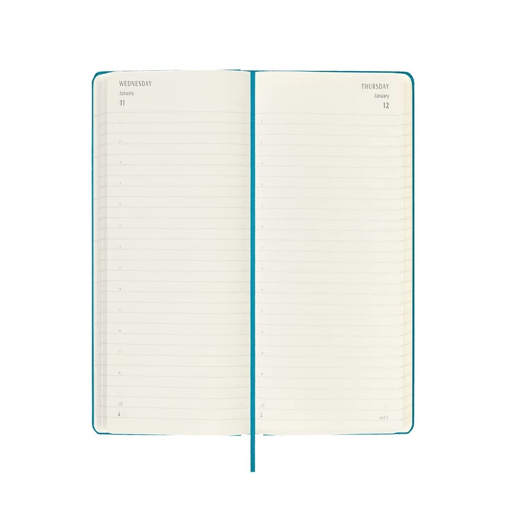 Moleskine Classic 18 Month 2022-2023 Daily Planner, Hard Cover, Large (5" x 8.25"), Manganese Blue