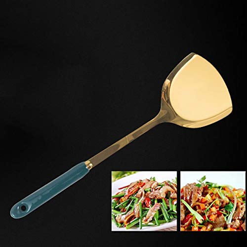 LMMDP Steel Kitchenware Non-stick Cookware Cooking Tool Spatula Ladle Shovel Spoon Soup Kitchen Utensils Set (Color : E)