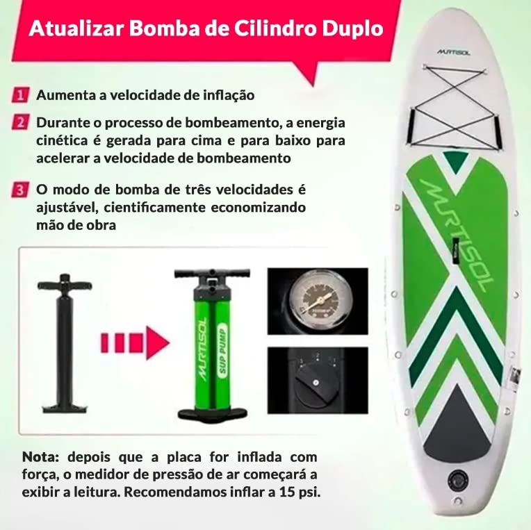 MURTISOL Inflatable Paddle Board Stand Up Paddle Green