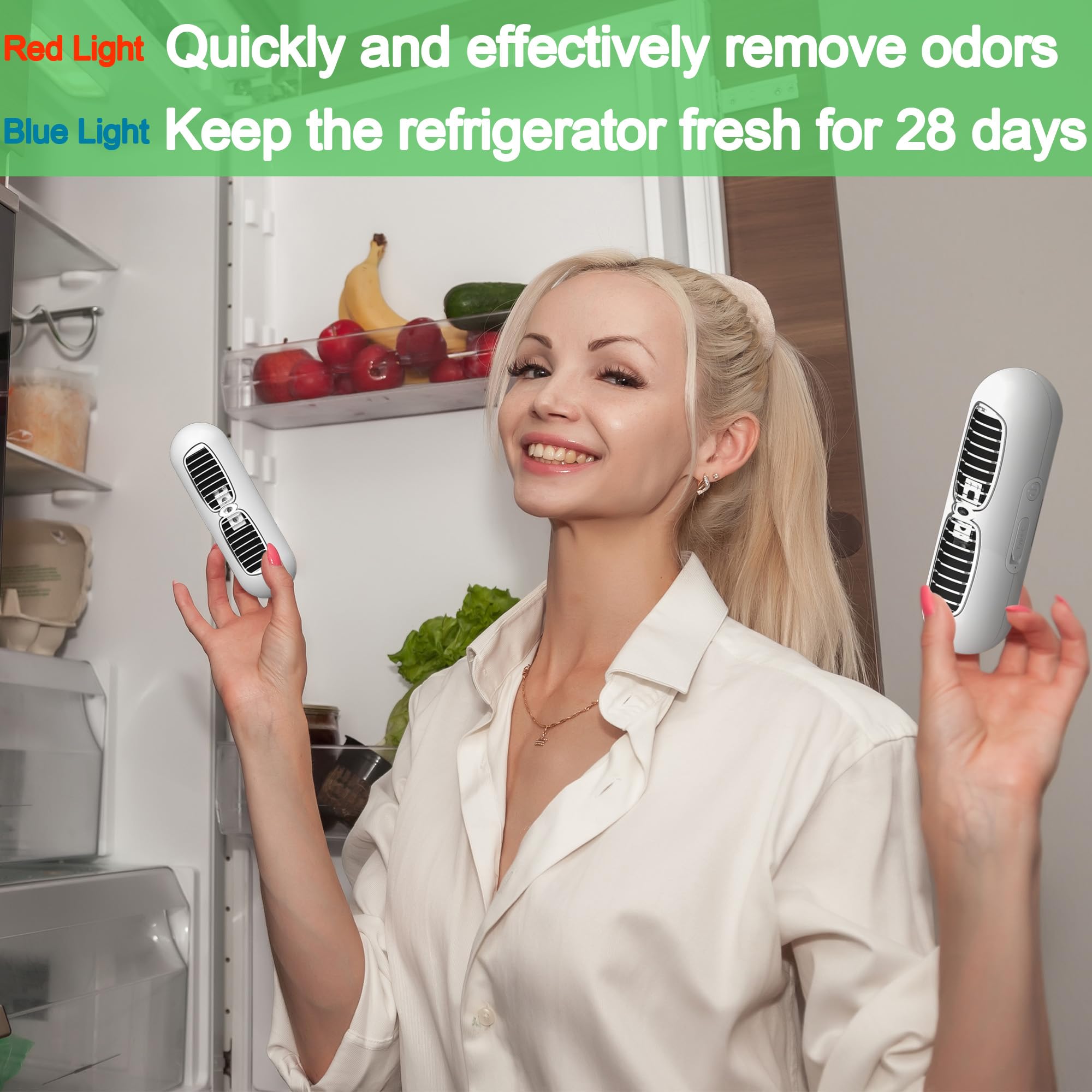 Tinyimi Refrigerator Air Purifier Odor Remover Freshener Good for Fridge Shoe Cabinet Closet Odor Eliminator (Silver)