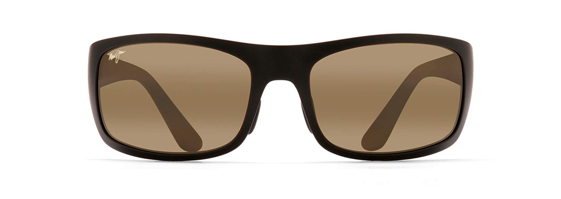 Maui Jim Haleakala w/ Patented PolarizedPlus2 Lenses Polarized Wrap Sunglasses, Matte Black/Hcl Bronze Polarized, Large