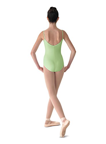 Mirella Women's Princess Seam V-Front Camisole Dance Leotard,Seafoam,Medium/Long