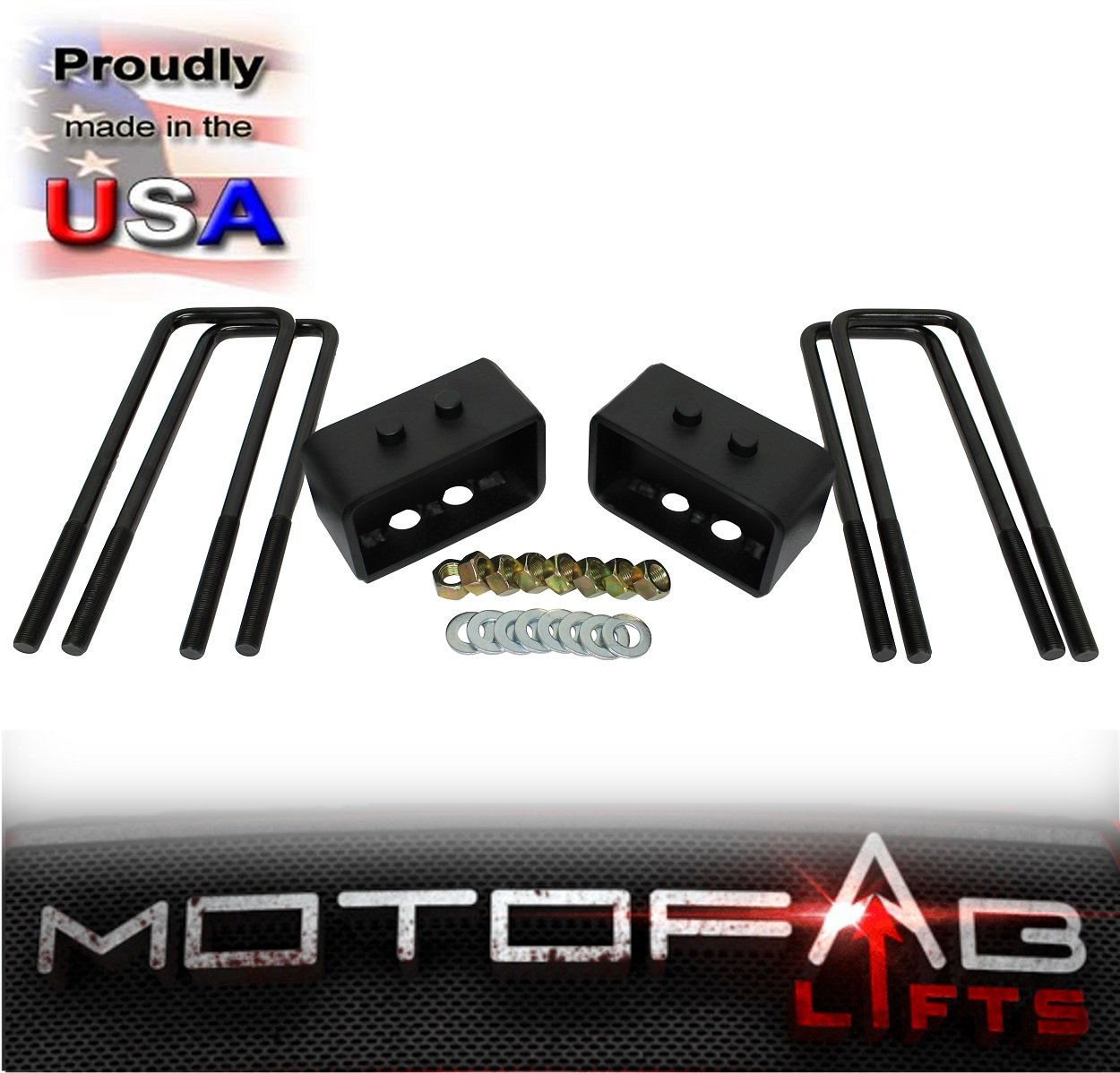 MotoFab Lifts F150-2.5F-3R 2.5" Front and 1.5" Rear Leveling lift kit Compatible with Ford F150 4WD