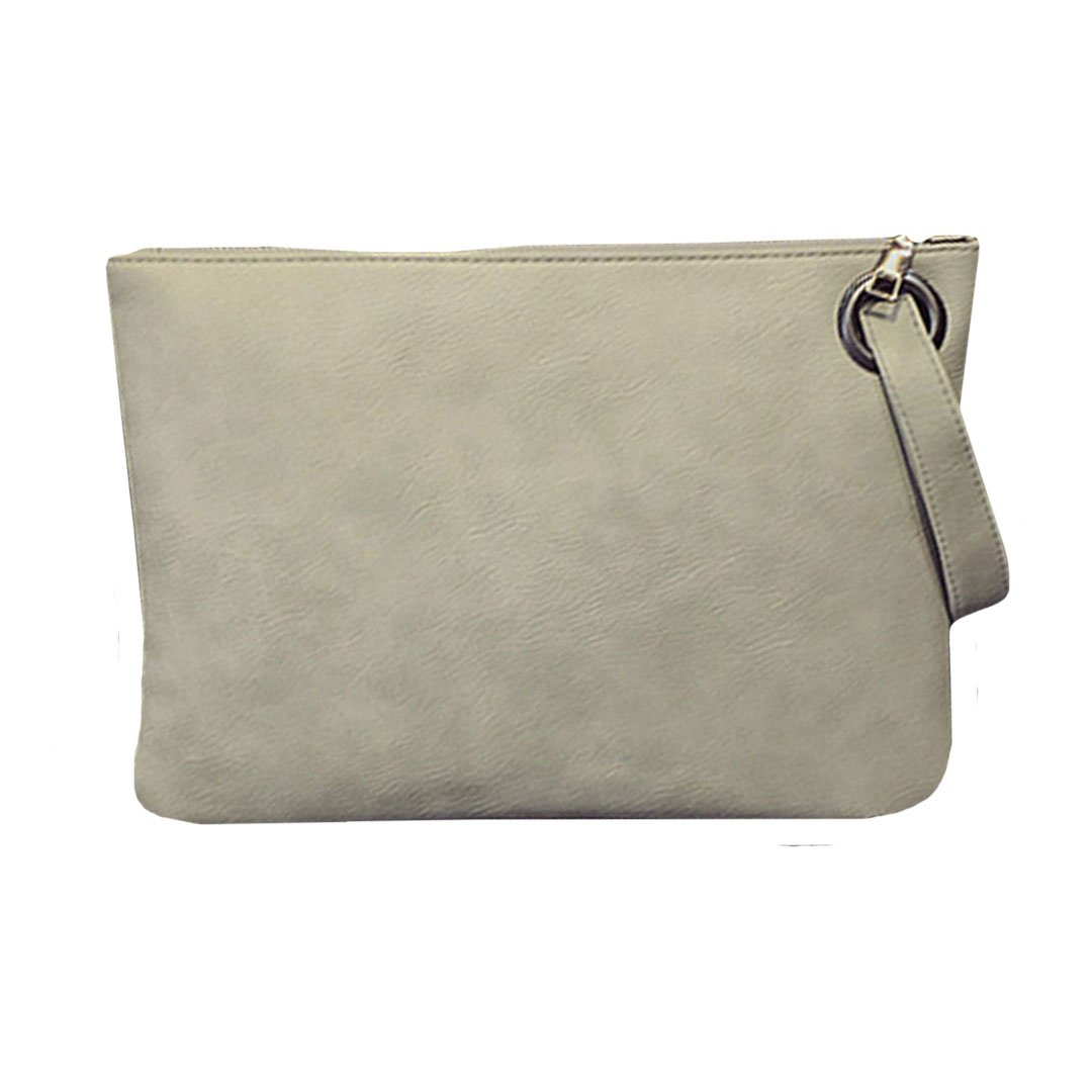 Mily Oversized Clutch Bag Purse Envelop Clutch Chain Tote Shoulder Bag Handbag Foldover Pouch Gray