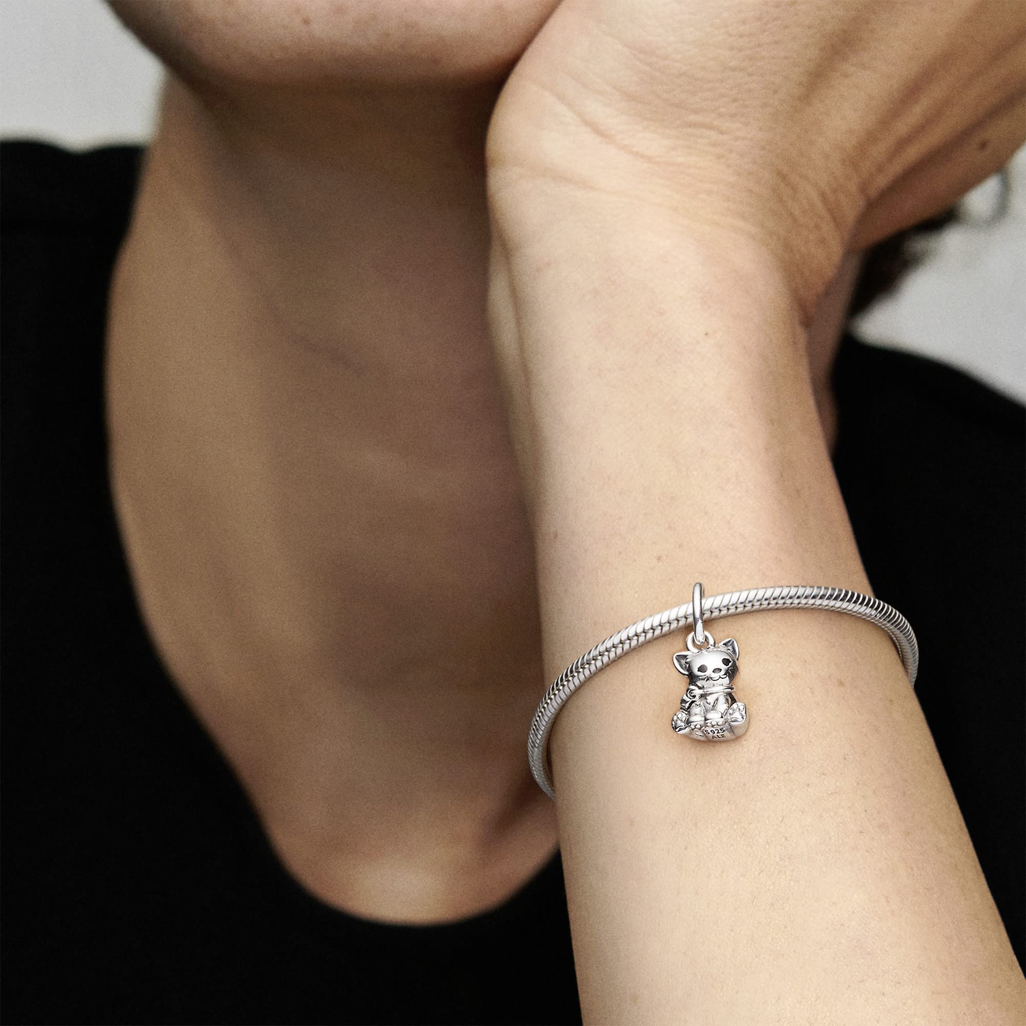 Pandora Jewelry Kitty-Cat Dangle Sterling Silver Charm