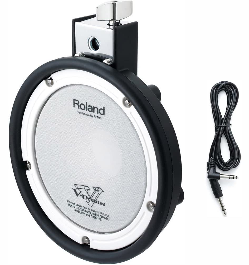 Roland PDX-6A 6 inch Single Zone Electronic V-Drum Pad and Silverline Audio 10ft Connection Cable Bundle