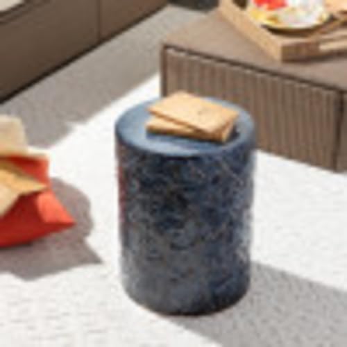 Livabliss Artistic Weavers Wings Garden Stool, Blue