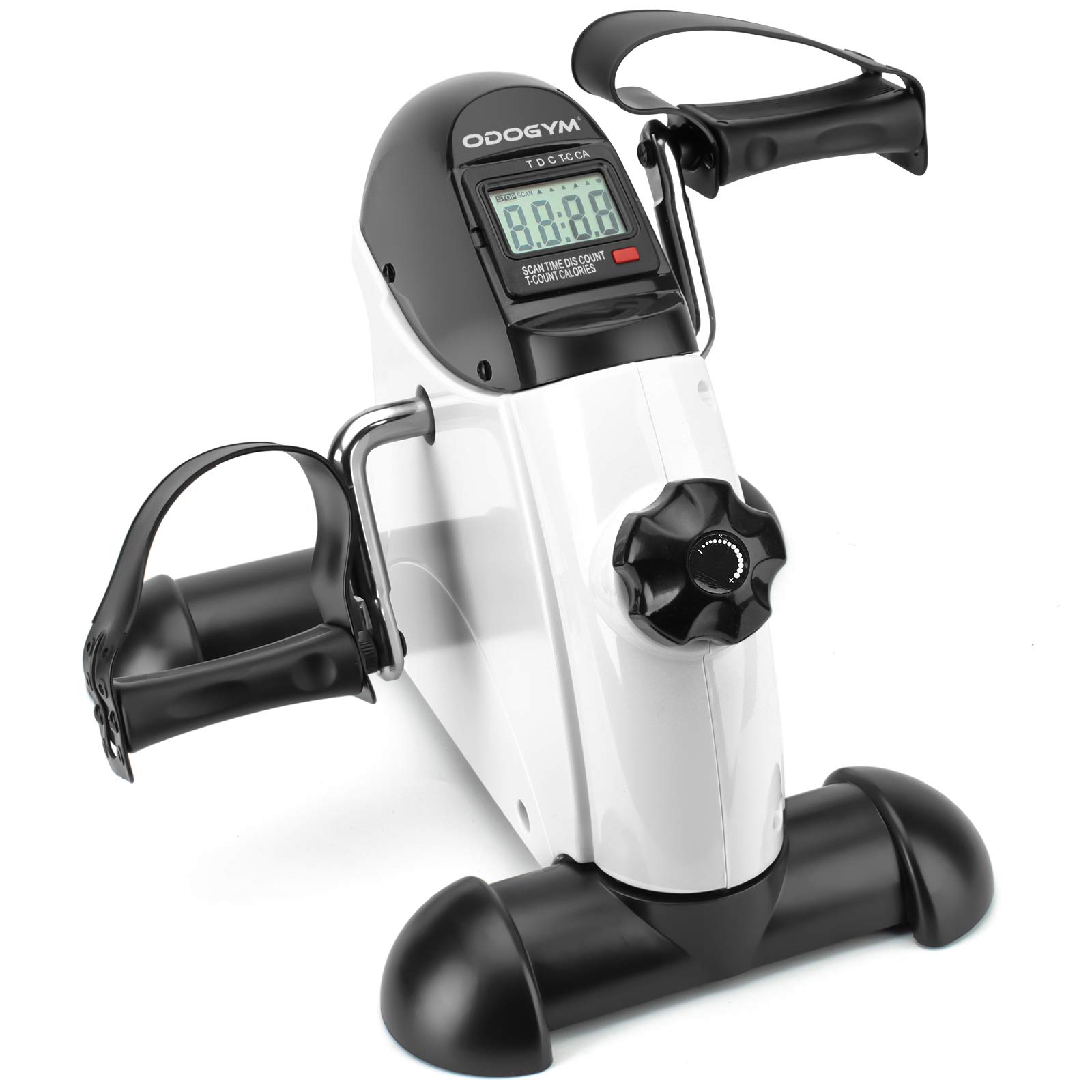 ODOGYM Mini Under Desk Exercise Pedal Bike, Portable Exercise Bike with LCD Display for Arms and Legs Rehabilitation Training Equipment