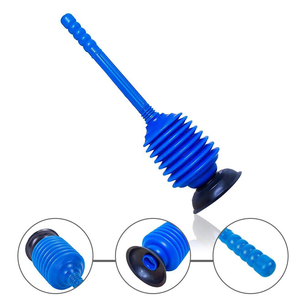 QIOJIRMU Plunger,Heavy Duty Unclogger Tool for Clogged Bathroom Toilets and Kitchen Sink,High Pressure Thrust Professional Bellows Accordion,All Purpose Power Plungers