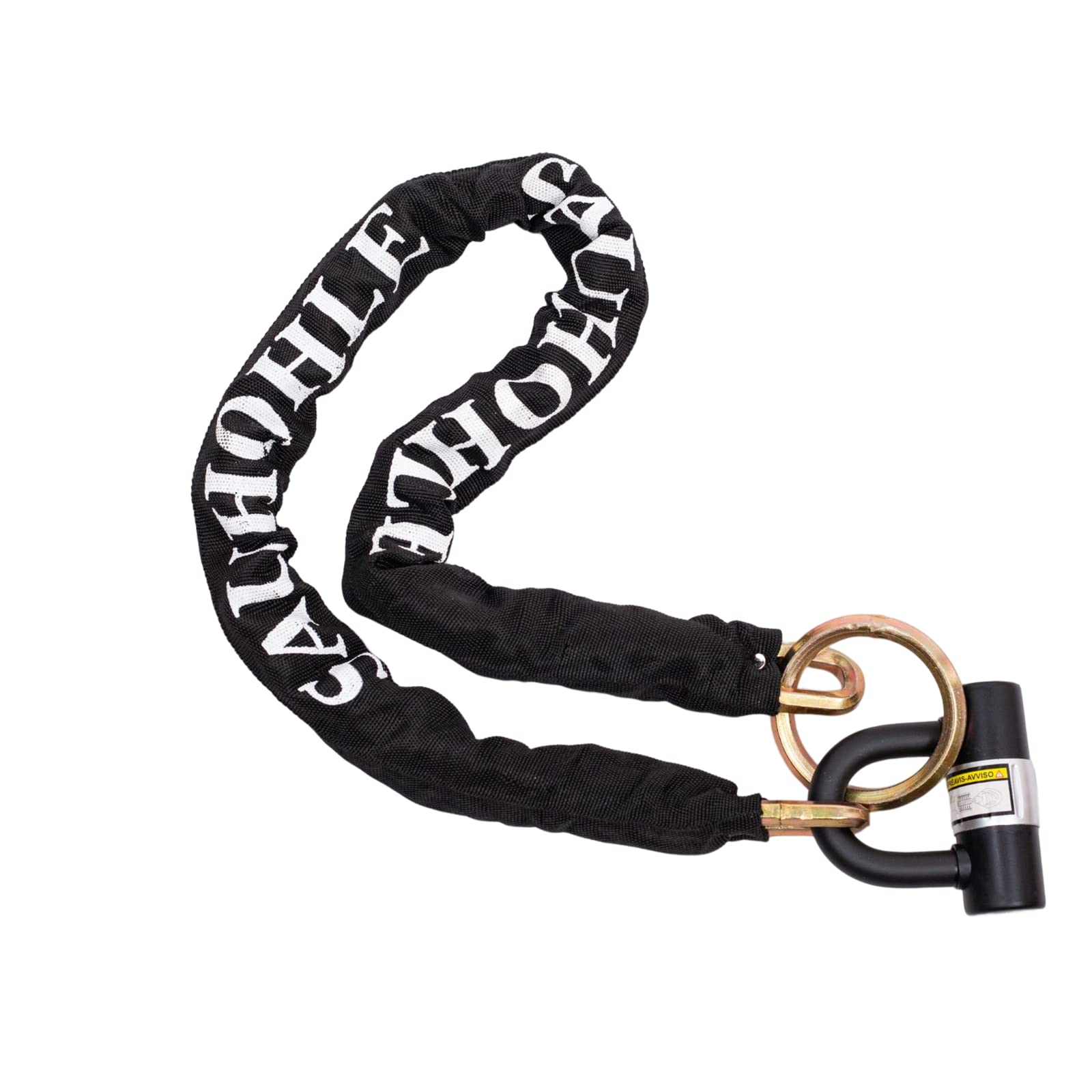Sauhohle Motorcycle Chain Locks 3ft Heavy Duty Square Link Bicycle Chain Lock Gold Lock for Motorcycles, Scooters, Gates and More