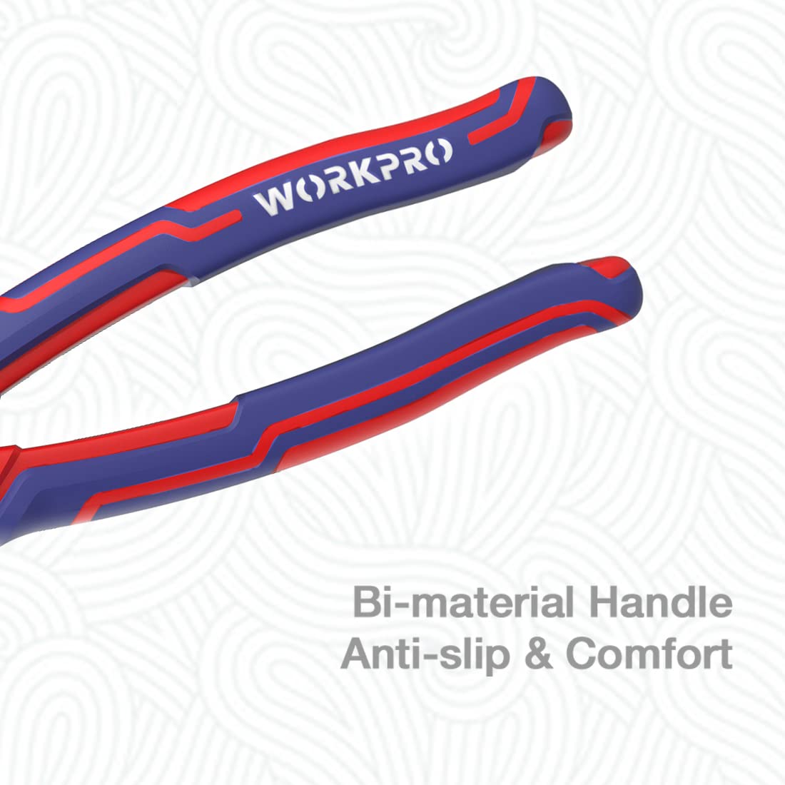 WORKPRO 8-Inch Linesman Pliers in CRV Steel for Twisting and Cutting Wires, Clamping Screws