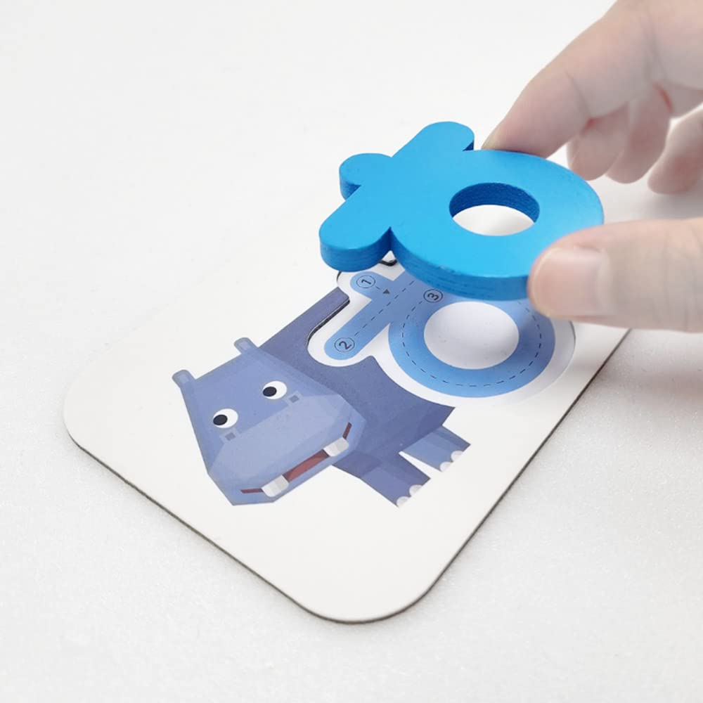 SSol & Sam Korean Alphabet Learning Toys β Hangul β Learn Korean for Kids, Toddlers and Beginners, Animal Pattern Board Matching Puzzle with Wooden Letters and Flash Cards