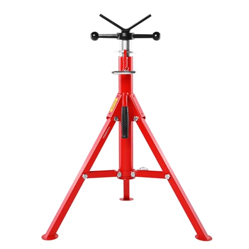 Mophorn V Head Pipe Stand Adjustable Height 28-52 Inch, Jack Stands 2500 LB. Capacity,Folding Portable 1/2 to 12 Inch Supporting,Steel