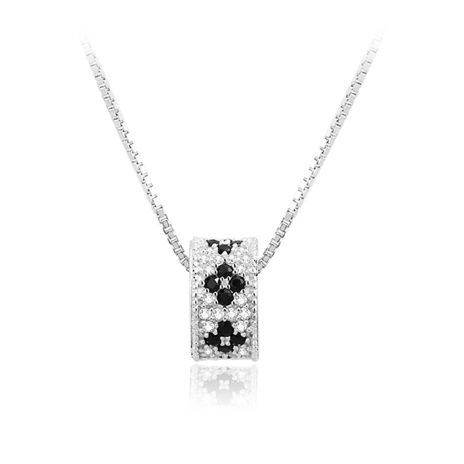 Sterling Silver Dainty Necklace Personalized Four-leaf Clover Pendant Necklace Cubic Zirconia Jewelry for Women