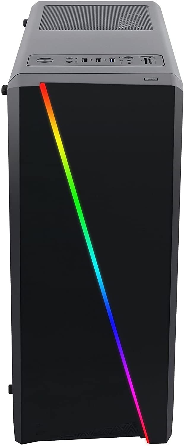 Ssrotho Gaming PC Windows 10 Professional Desktop Tower Computer, Intel Quad-Core i7 3.4Ghz, 16GB RAM, 1TB SSD, WiFi Adapter, GeForce GT 1030 2GB GDDR5, RGB Lighting Case, Black