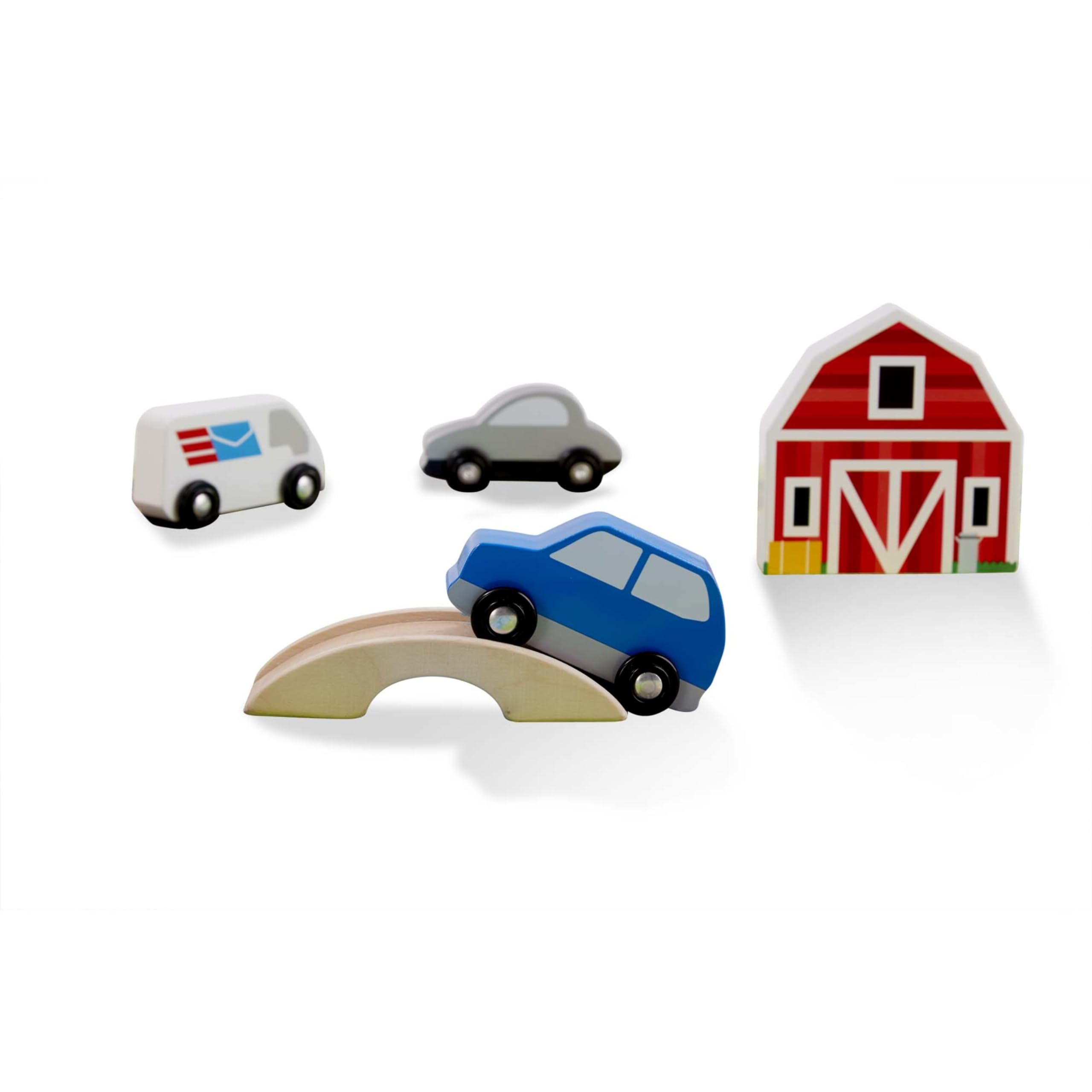 Melissa & Doug Deluxe Activity Road Rug Play Set with 49 Wooden Vehicles and Play Pieces