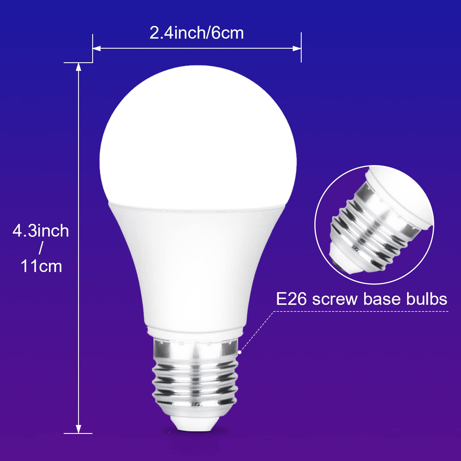 RGB Led Light Bulb with Remote, Color Changing Light Bulb, 40W Equivalent,Warm White 5W E26 Screw Base RGBW, Flood Light Bulb- 16 Color Choices - Timing Infrared Remote Control Included (2 Pack)