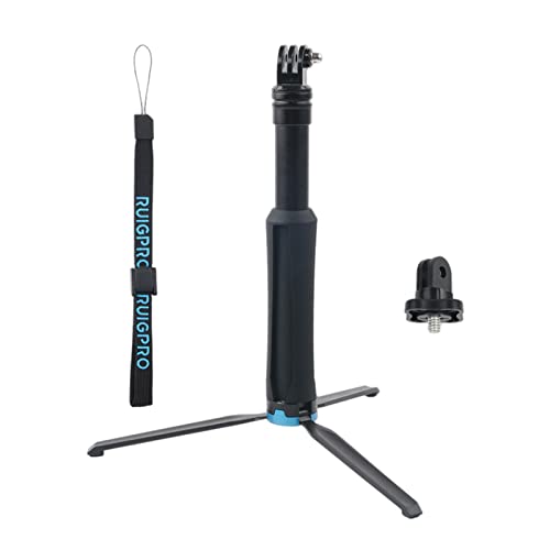 Ronyme Portable Selfie Stick Tripod Stand Extension Pole for Action Cameras - No Long Screw